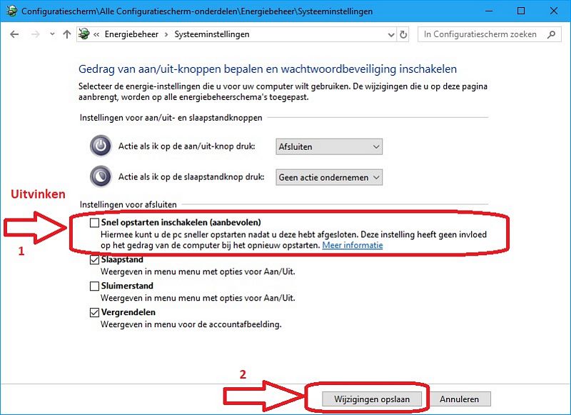 Computer gaat niet uit, Windows sluit niet af, Windows 10 Help