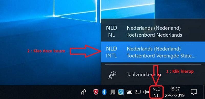Toetsenbord, Windows 10 Help